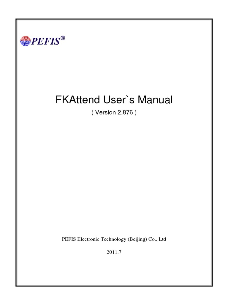 FKAttend Manual2 | PDF | Computer Network | Port (Computer Networking)