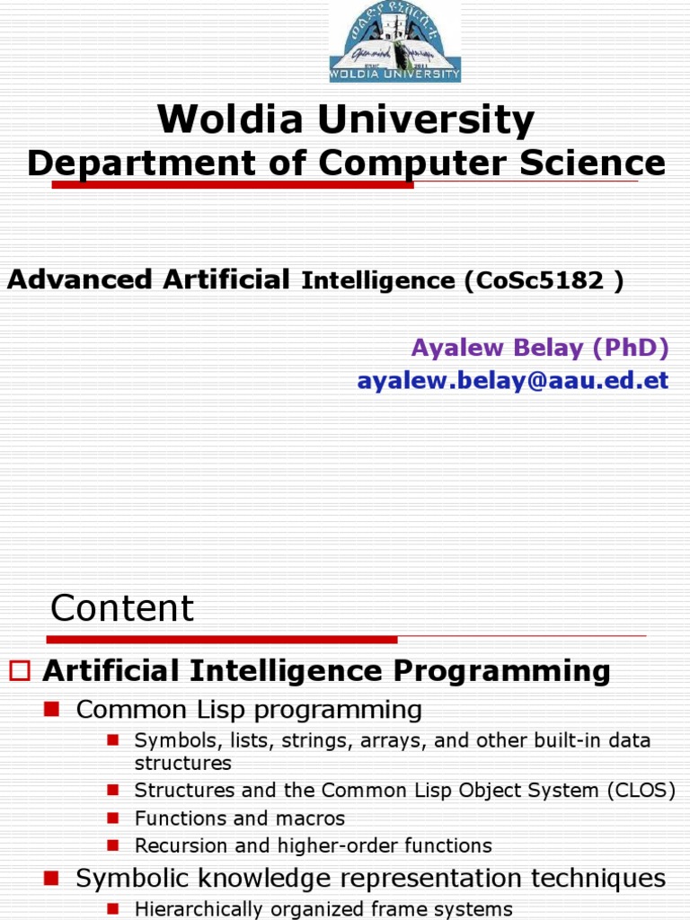 Woldia University: Department of Computer Science | PDF | Knowledge ...