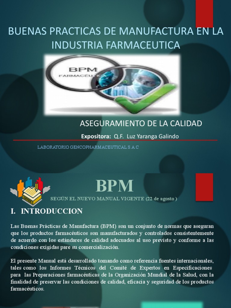 BPM Manual 2018 | PDF | Calidad (comercial) | Farmacéutico