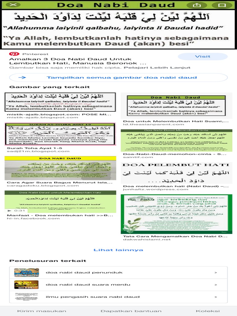Doa Nabi Daud untuk Meluluhkan Hati | PDF | Karier & Perkembangan ...