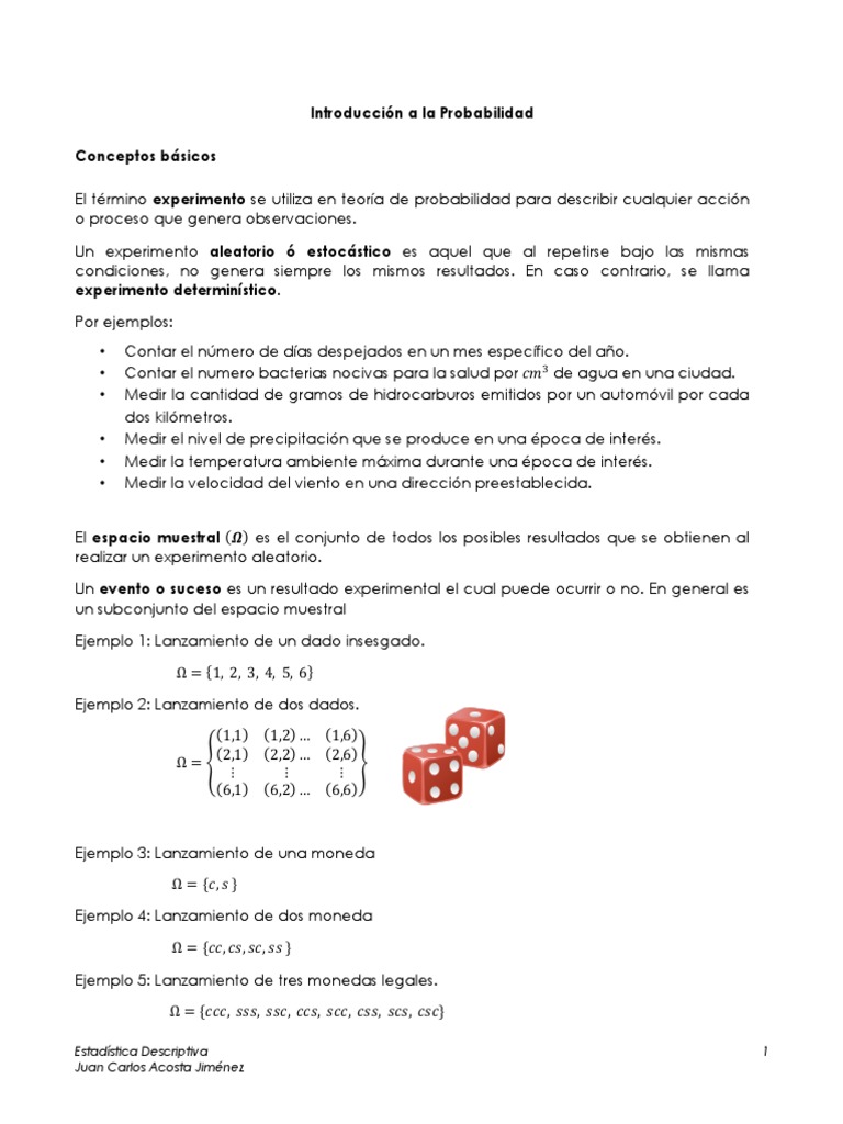 Conceptos básicos de probabilidad | PDF