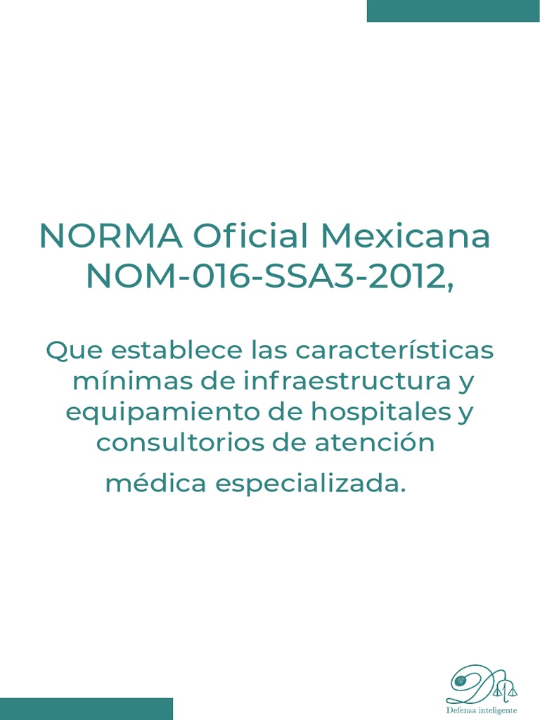Nom 016 Ssa3 2012 | PDF | Hospital | Cuidado de la salud