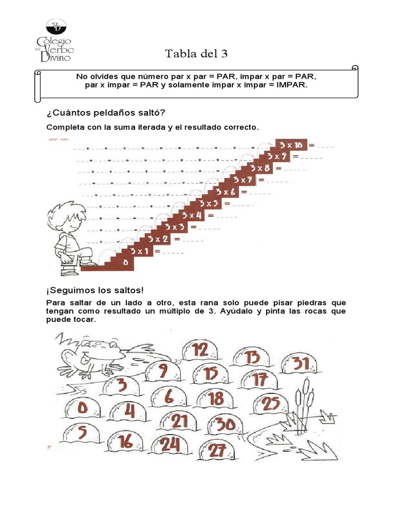 Guía Tabla Del 3 | PDF