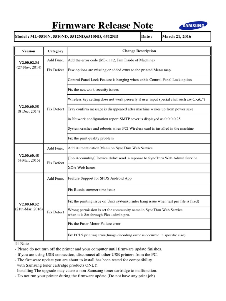 Release Note - English | PDF | Printer (Computing) | Booting