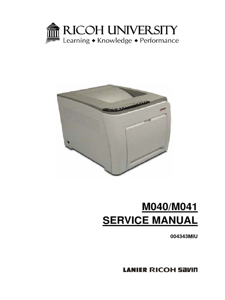 M040/M041 Service Manual | PDF | Laser | Printer (Computing)
