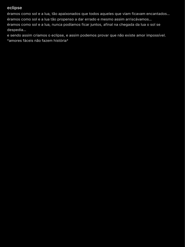 Eclipse: Amor entre Sol e Lua | PDF | Arte | Clássicos