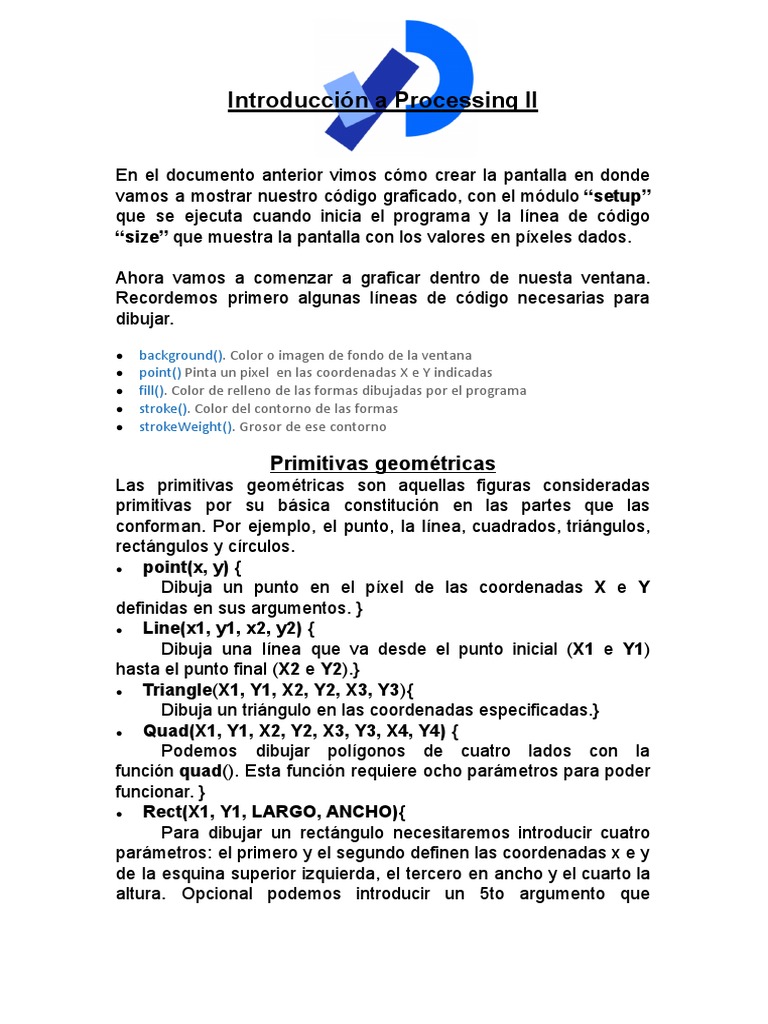 Introducción A Processing II | PDF