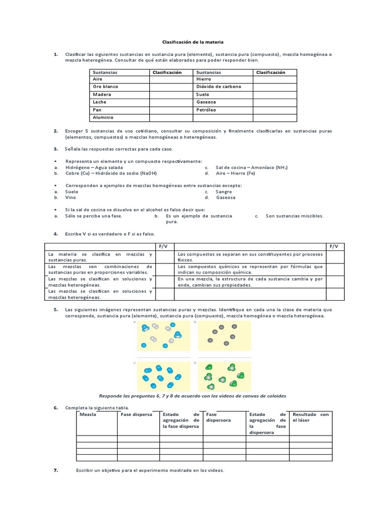 Clasificación de La Materia | PDF