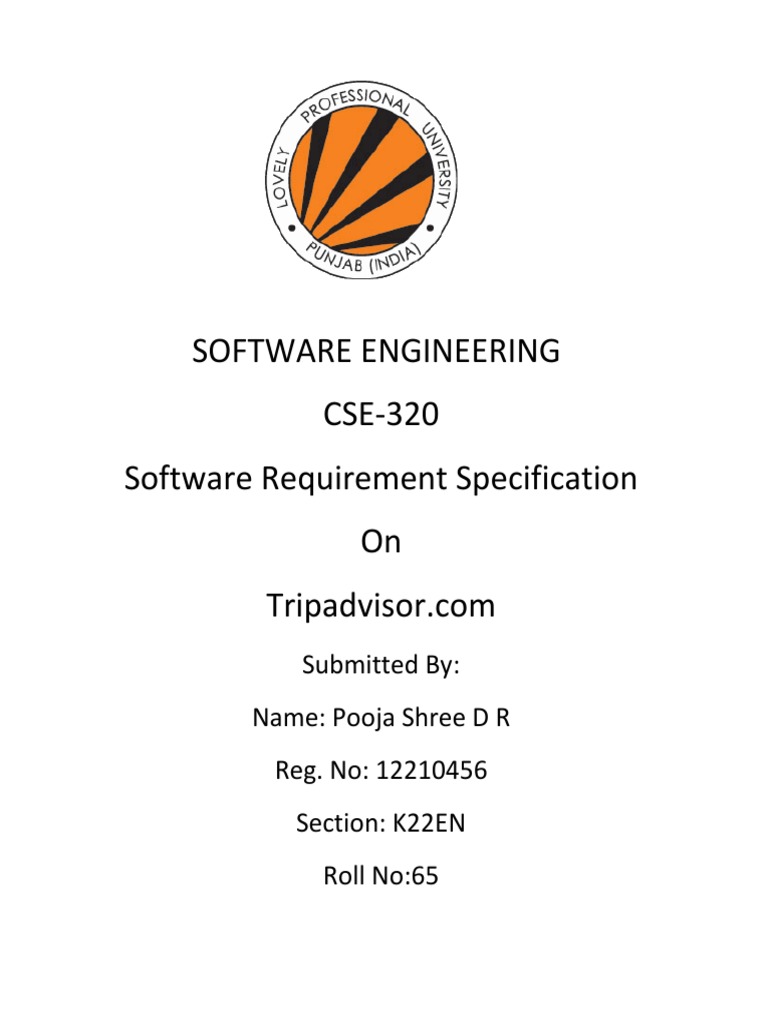 SOFTWARE ENGINEERING TRIPADVISOR - COM SRS Final | PDF | Information Technology | Computing