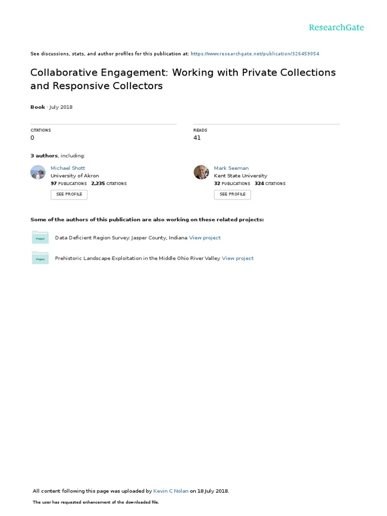 Collaborative Engagement: Working With Private Collections and ...