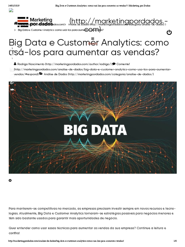 Aula005 BigData e CustomerAnalytics | PDF | Marketing | Big Data