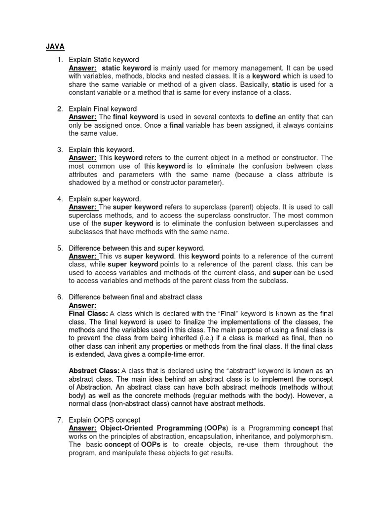 Interview-Questions With Answer Vcentry Anandaraj | PDF | Method (Computer Programming ...