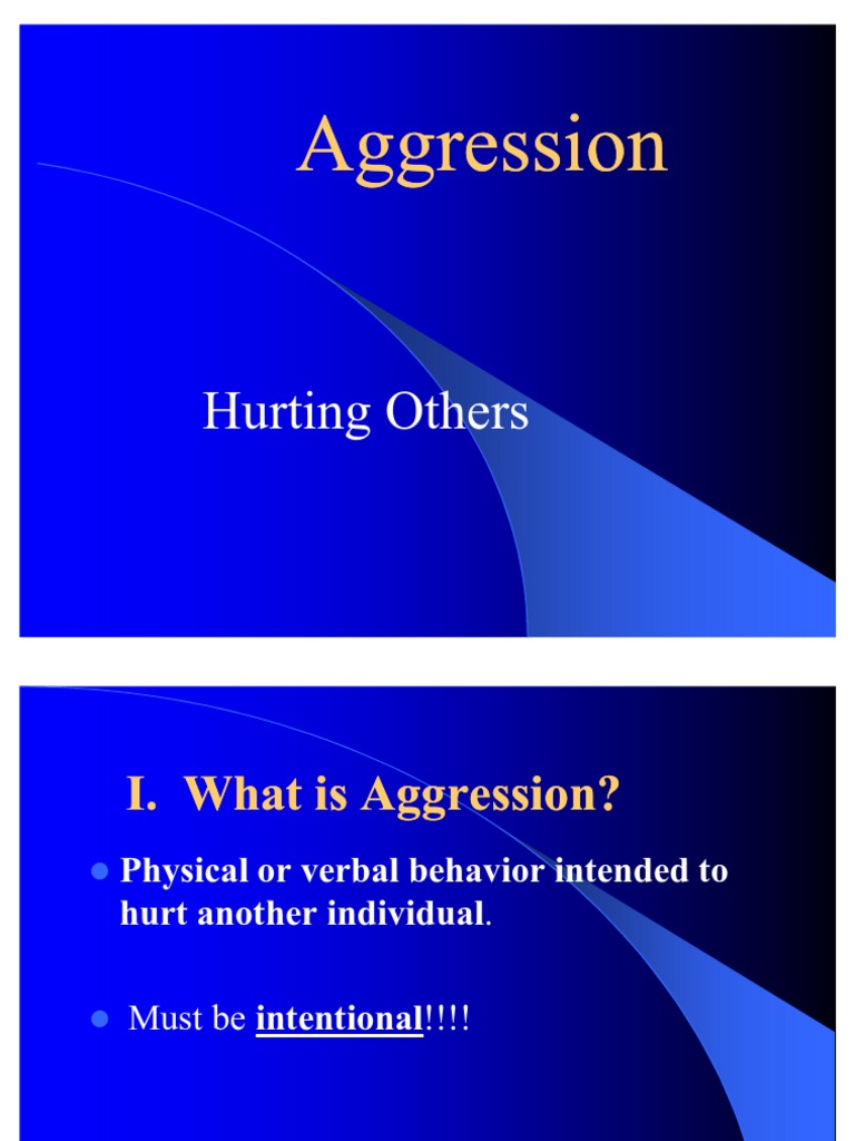 Aggression | PDF | Aggression | Anger