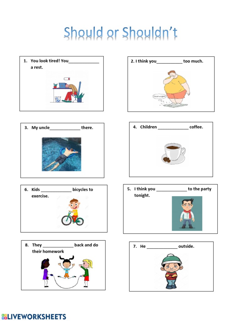 Should vs Shouldn't Worksheet | PDF
