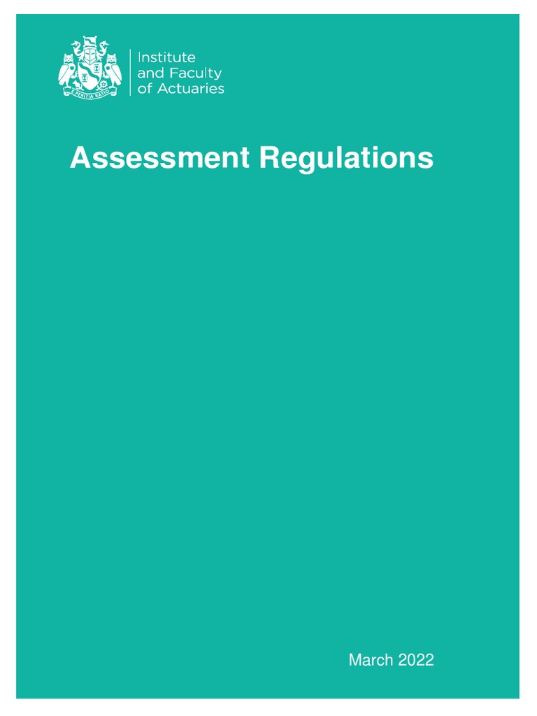 IFoA Assessment Regulations FellAssoc 202203 | PDF