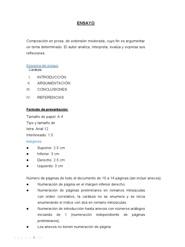 Modelo de Ensayo | PDF | Ensayos