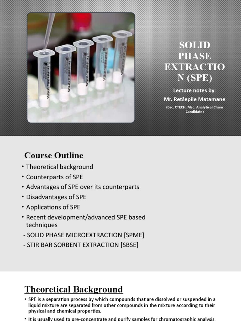 Solid Phase Extraction Guide | PDF | Chromatography | High Performance ...