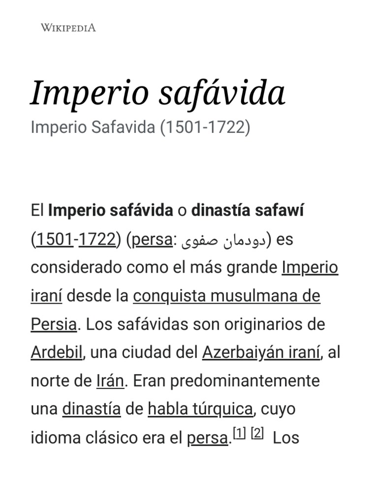 Imperio Safávida | PDF | Historia
