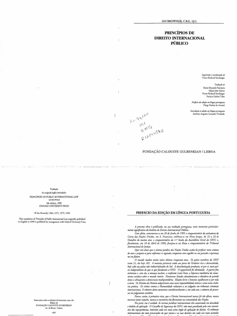 BROWNLIE Ian Principios de Direito Inter | PDF