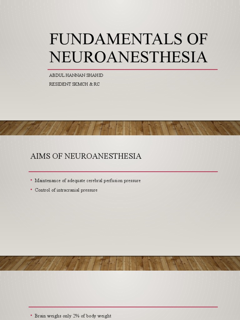 Fundamentals of Neuroanesthesia | PDF | Physiology | Clinical Medicine