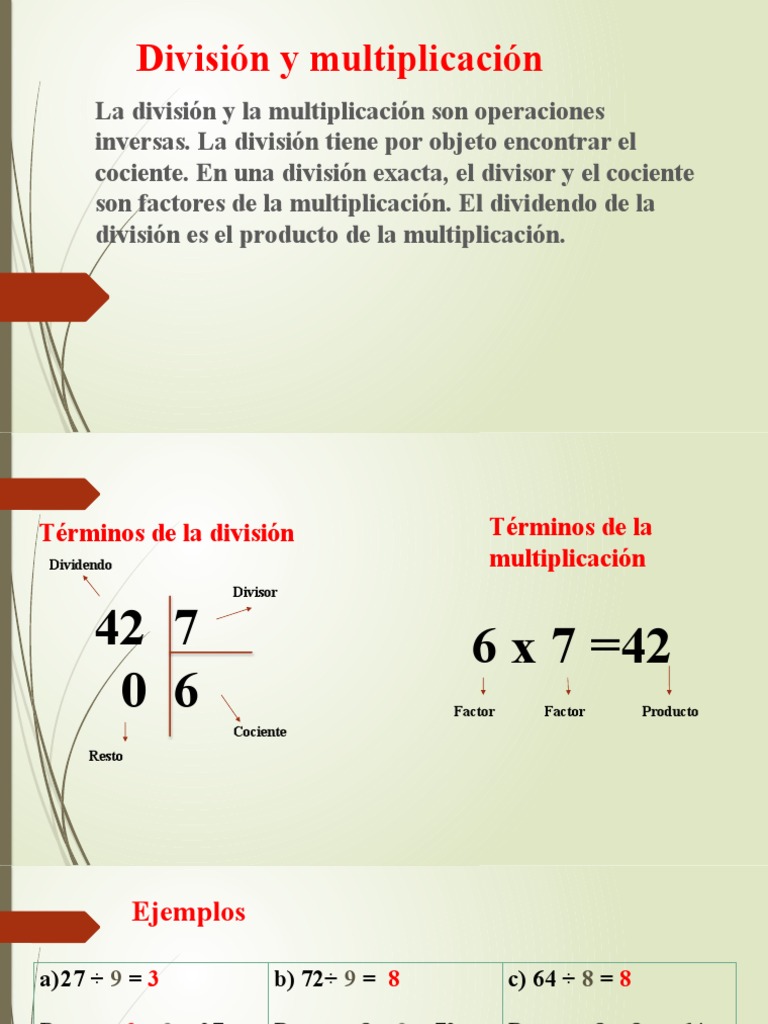 División y Multiplicación | PDF