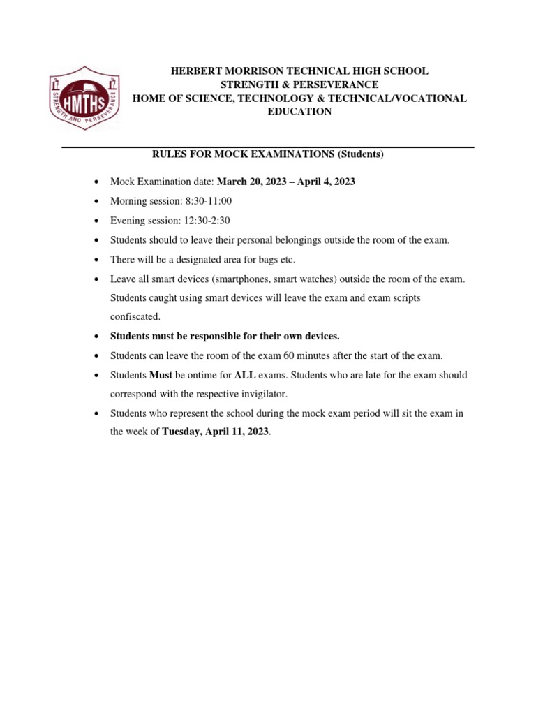 rules-for-exam-students-pdf