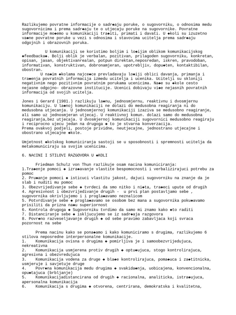 Stilovi Razgovora U Skoli | PDF