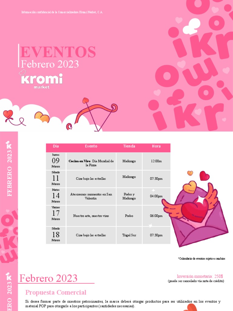 Propuesta Comercial Eventos - Eventos Kromi Market | PDF