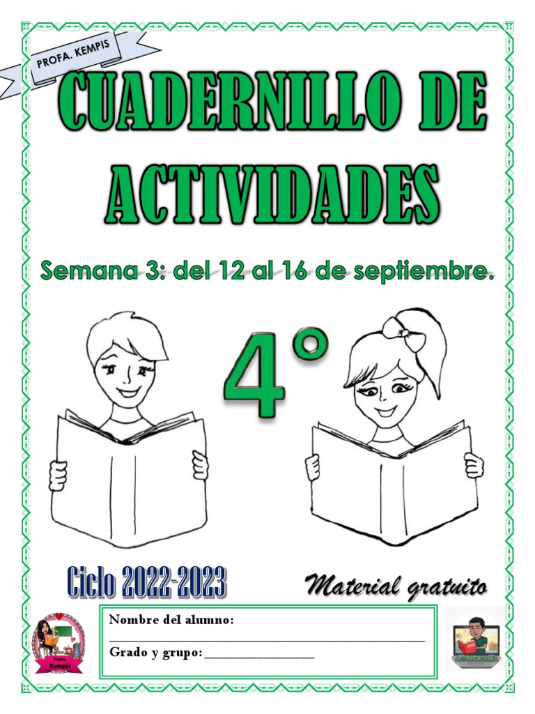 4° Cuadernillo de Actividades Profa Kempis Semana 3 | PDF | Youtube ...