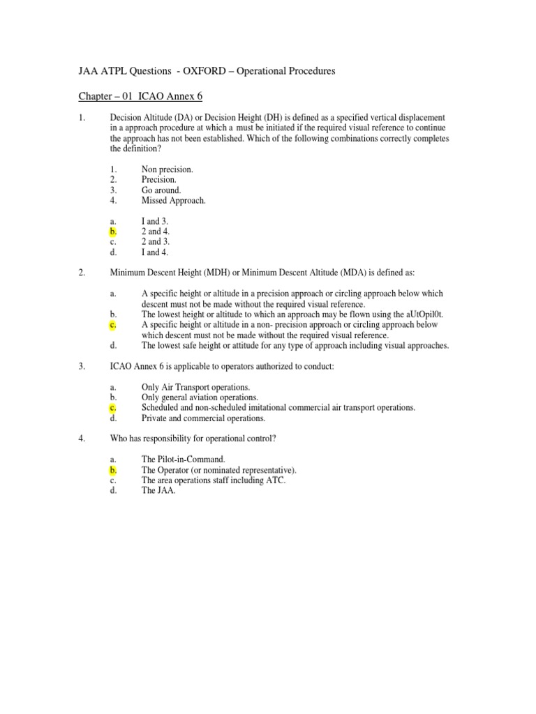 12 - ATPL Questions - Ops Proc | PDF | Instrument Flight Rules | Flight Recorder