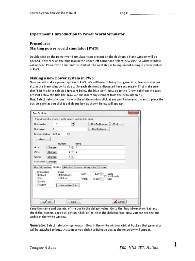 PWS Lab Manual: Intro to Power Flow Analysis | PDF | Electric Power Transmission | Transformer