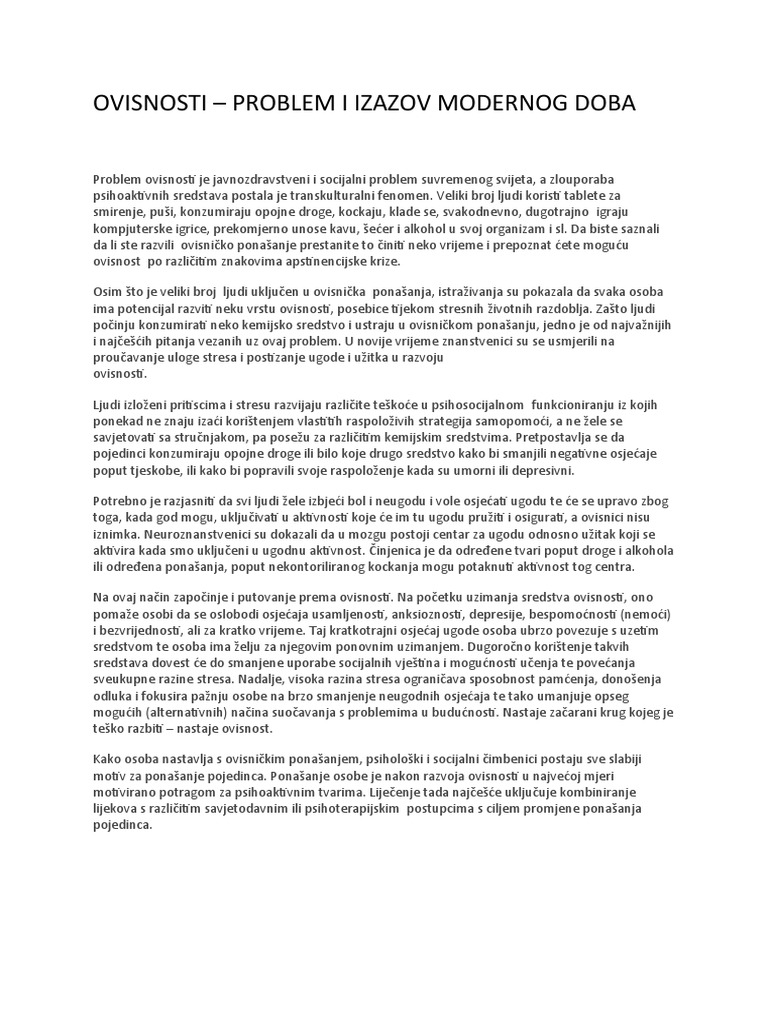 Ovisnosti | PDF