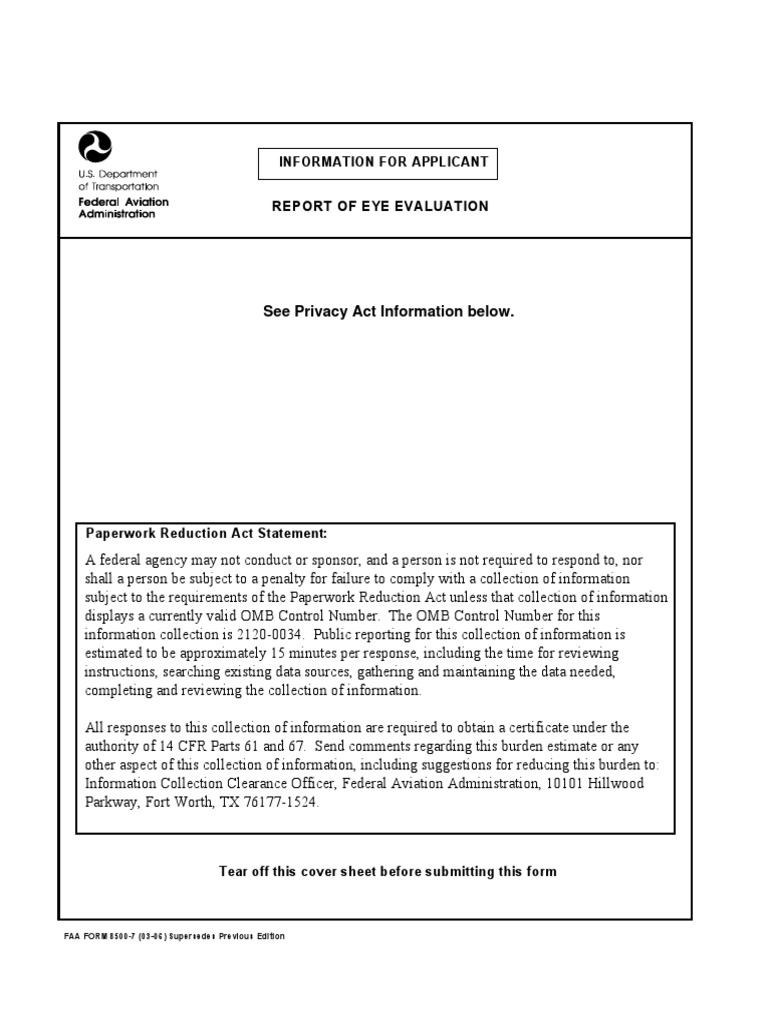 FAA Form 8500-7 Exp 10.31.24 | PDF | Federal Aviation Administration ...