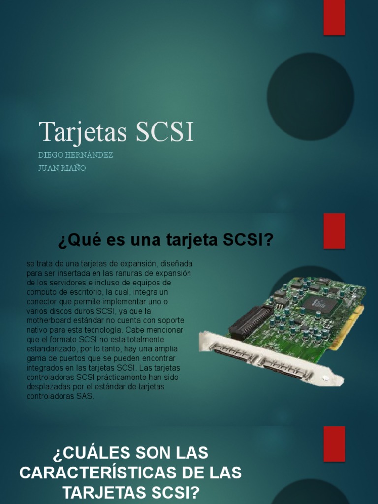 Tarjetas SCSI: Diego Hernández Juan Riaño | PDF | Hardware de la computadora | Disco duro