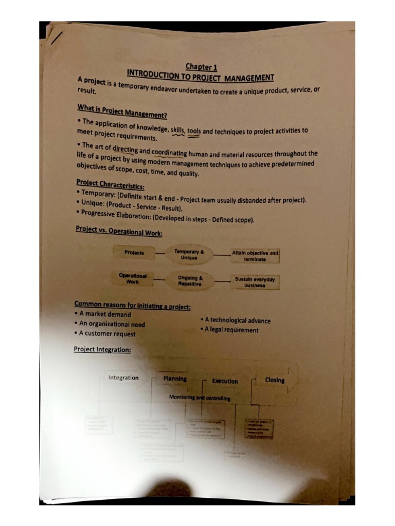 A Project Is A Temporary Endeavor Undertaken To Create A Unique Product ...