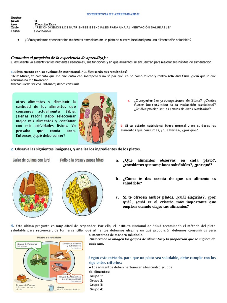 CLASE 2 Tercero | PDF | Alimentos | Nutrición