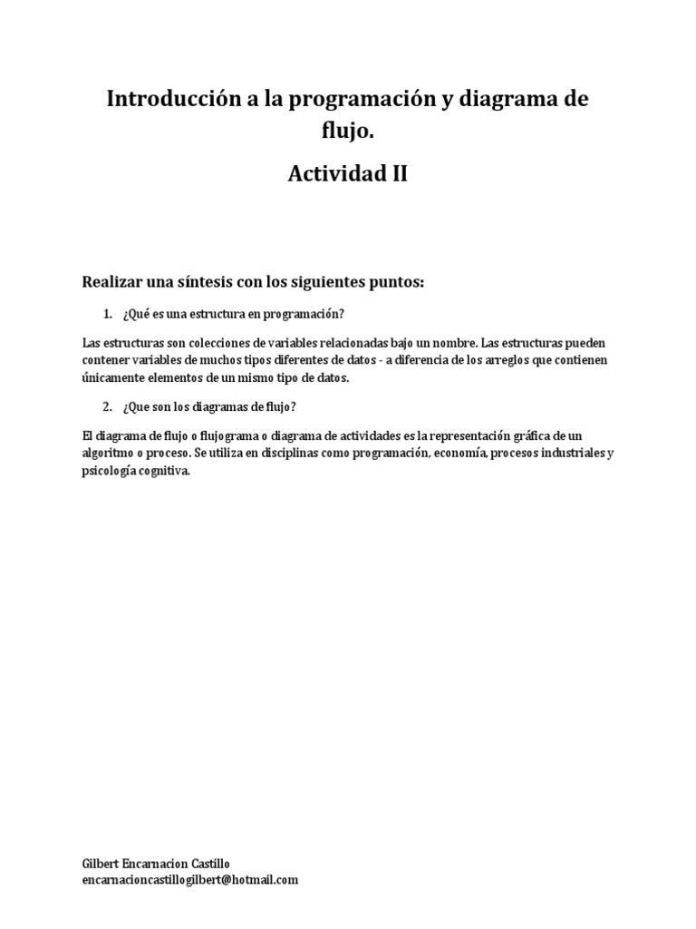 Actividad 2 | PDF | Algoritmos | Programación de computadoras