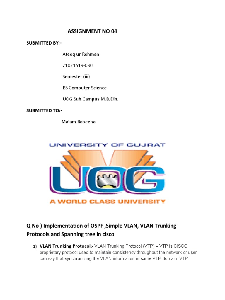 Assignment No 04: Submitted By:-Ateeq Ur Rehman | PDF