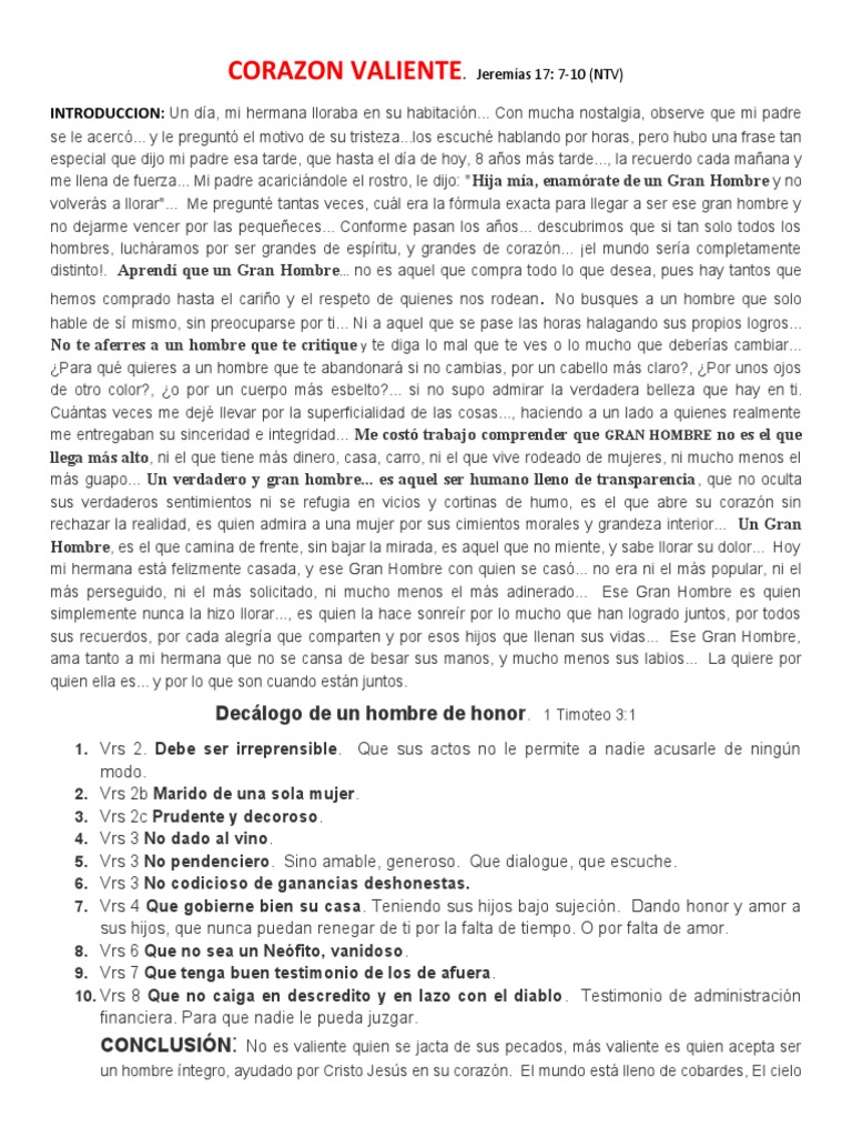 Corazon Valiente | PDF