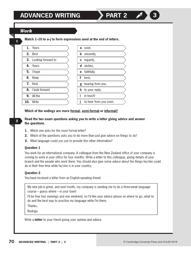 Advanced Writing - Part 2 - 3 | PDF