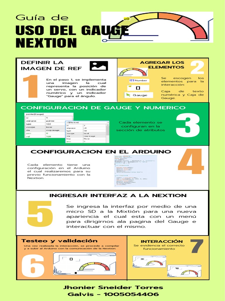 Configuración de Gauge en Nextion y Arduino | PDF