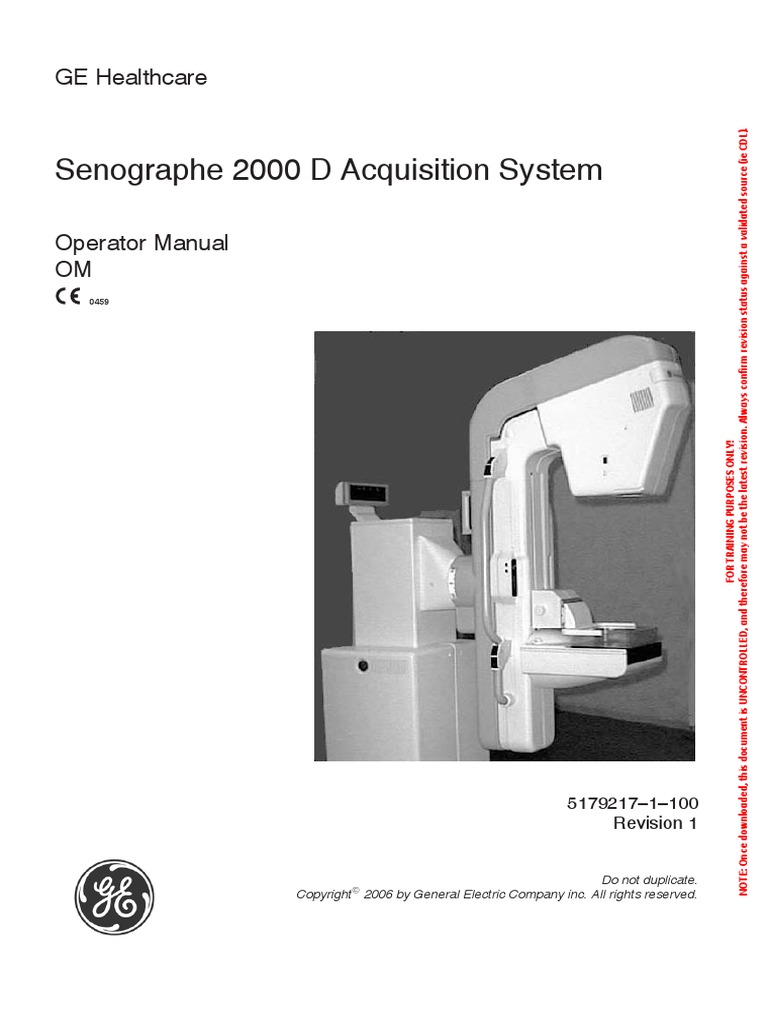 Senographe 2000 D | PDF | Electromagnetic Interference ...