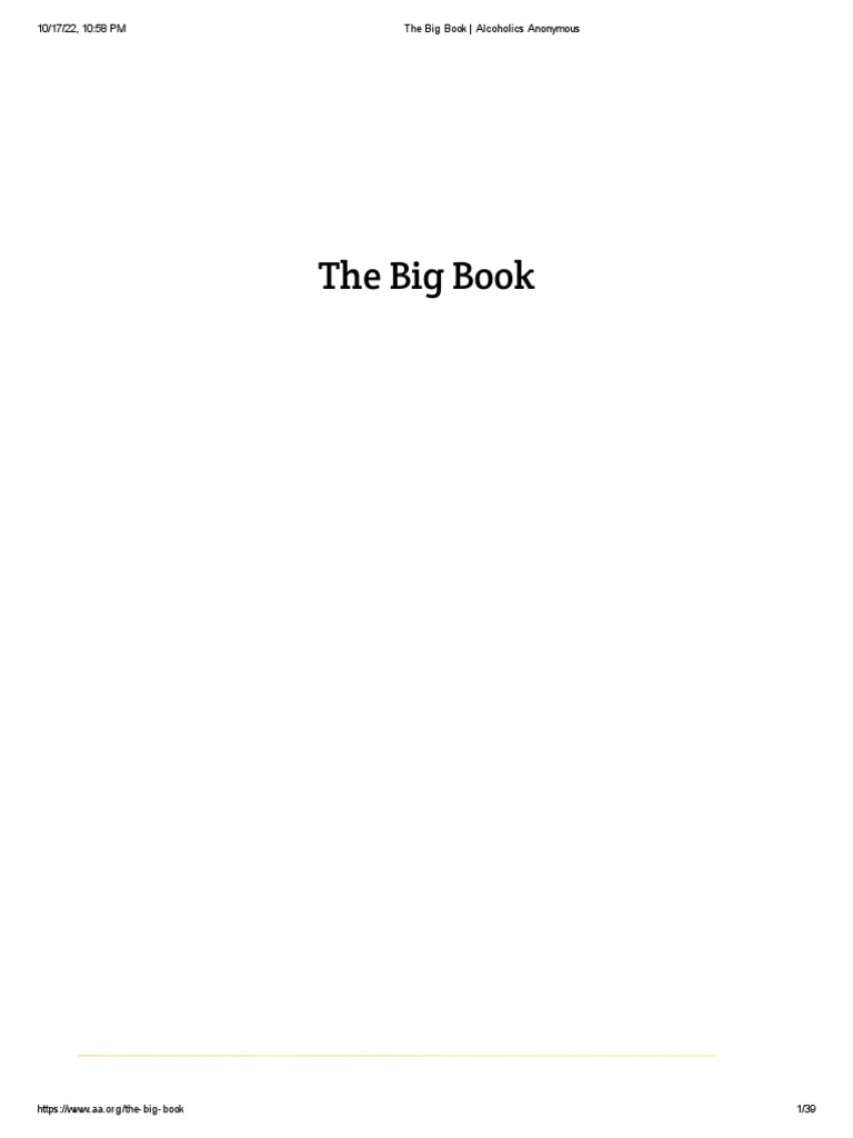 The Big Book: Search | PDF | The Big Book (Alcoholics Anonymous ...