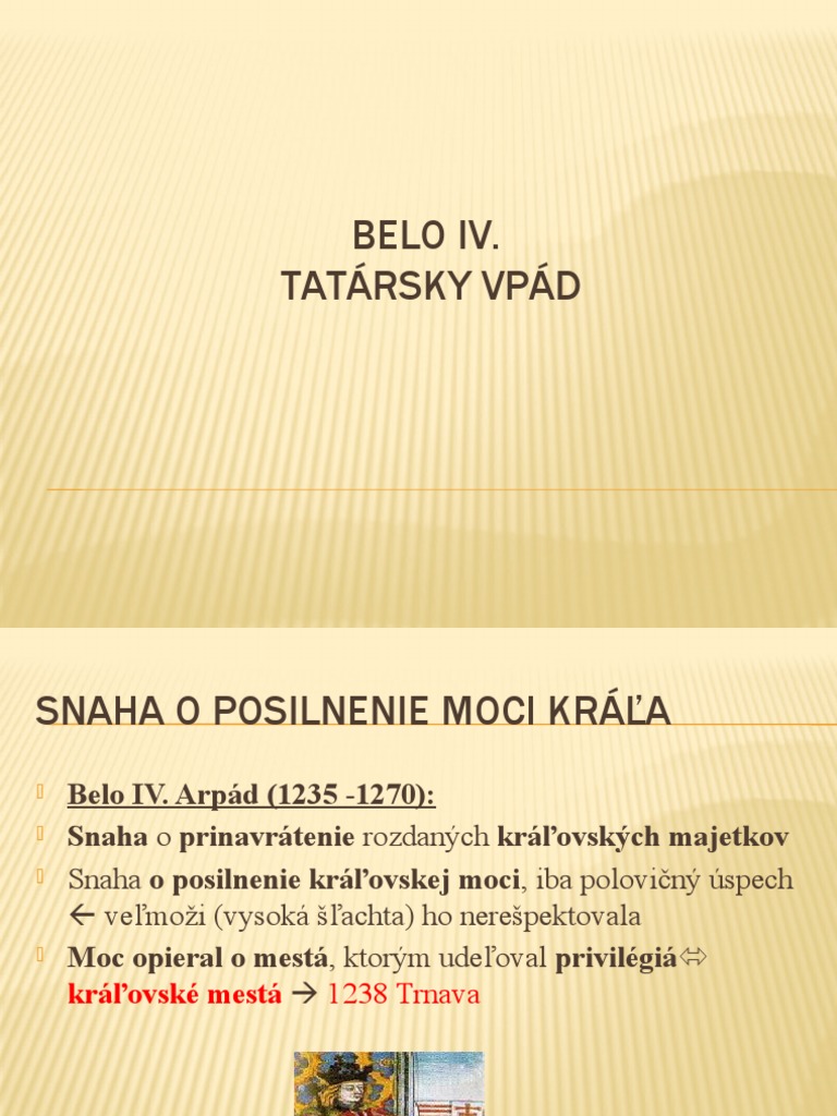 Belo Iv. Tatársky Vpád | PDF