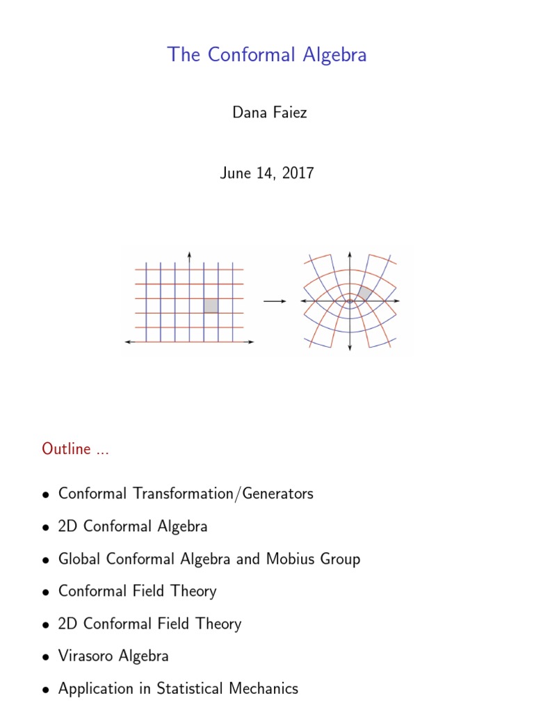 Conformal Algebra | PDF | Quantum Mechanics | Differential Geometry