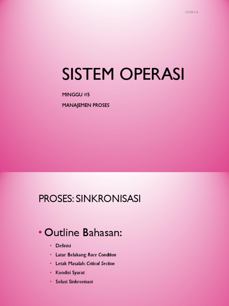 Sinkronisasi & Deadlock OS | PDF