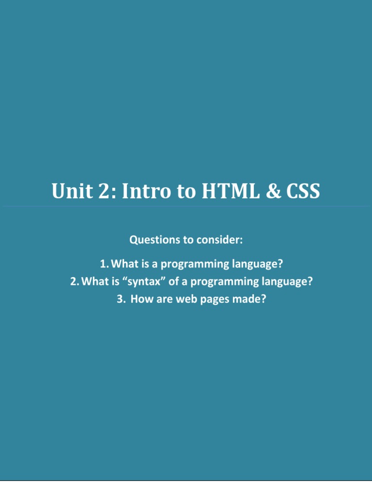 21 Intro To Html And Css Pdf Html Html Element 2493