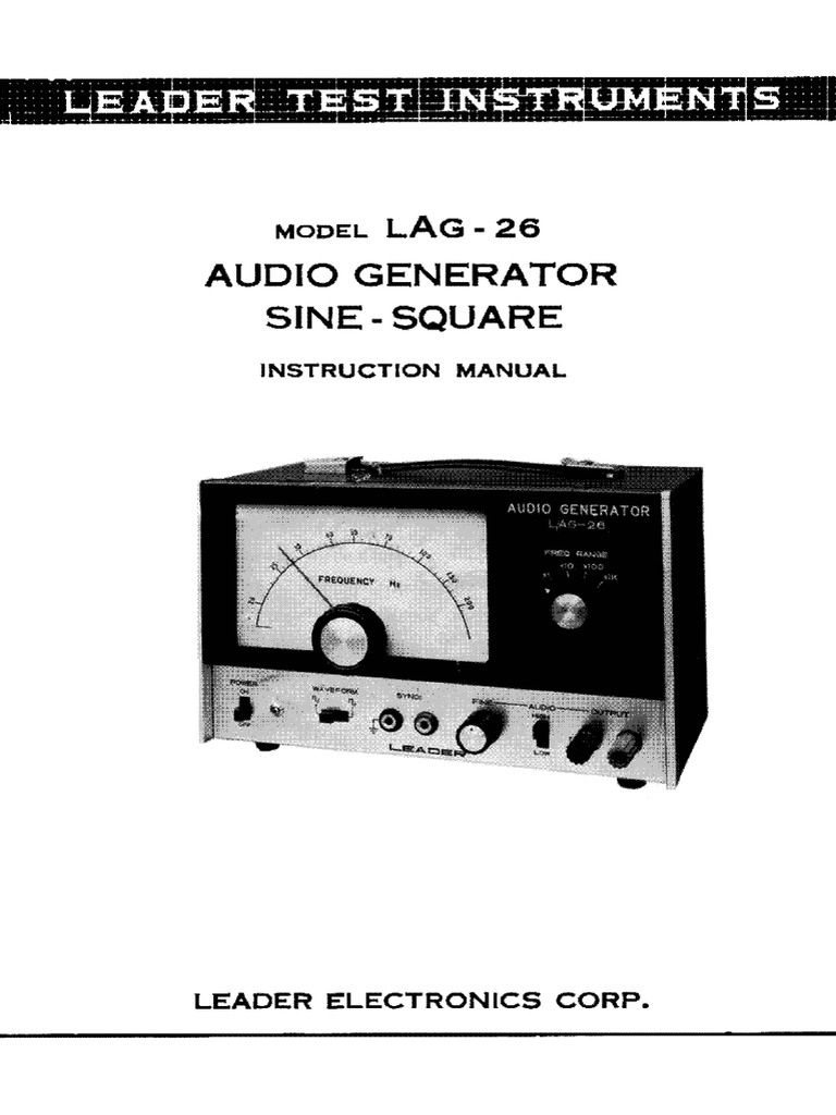 Leader Lag-26 Audio-Generator | PDF