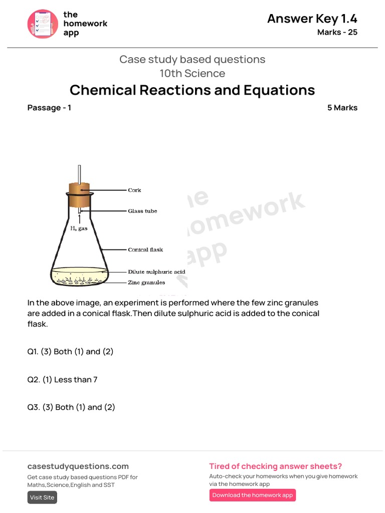 Chemical Reactions Answer Key | PDF | Copper | Building Materials