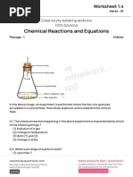 CBSE Class 10 Chemistry Worksheet - Chemical Reactions and Equations ...